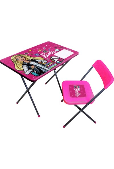 Gokidy Lisanslı Barbie Ders Çalışma Masa Sandalye