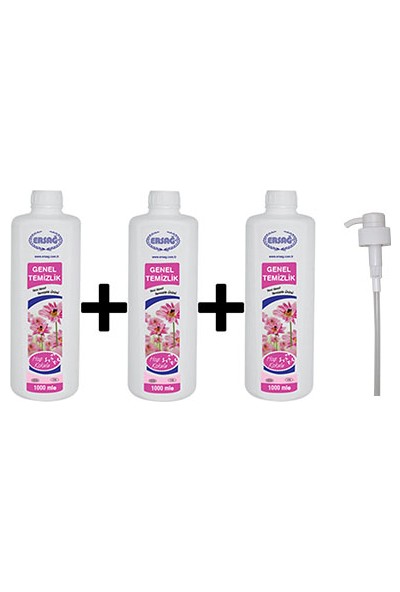 Ersağ Genel Temizlik 3 X 1000 ml Aparatlı