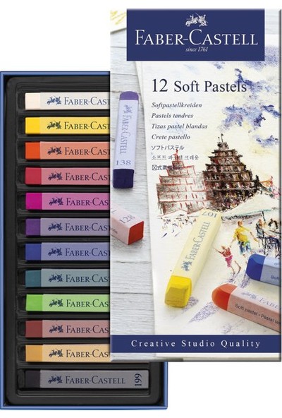 Faber-Castell Creative Studio Toz (Soft) Pastel Boya 12 Renk Faber-Castell Creative Studio Toz (Soft) Pastel Boya 12 Renk