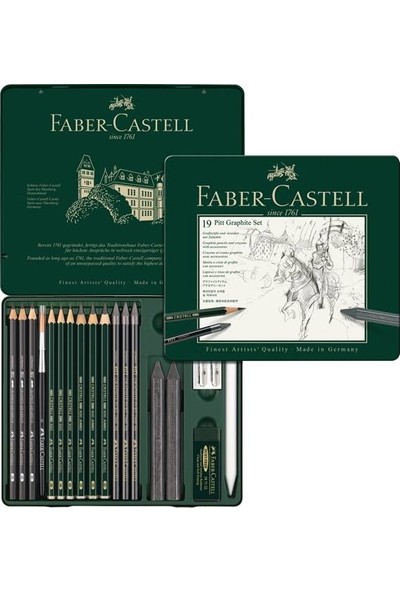 Faber-Castell Pitt Graphite Karakalem Eskiz Çizim Seti 19 Parça Faber-Castell Pitt Graphite Karakalem Eskiz Çizim Seti 19 Parça