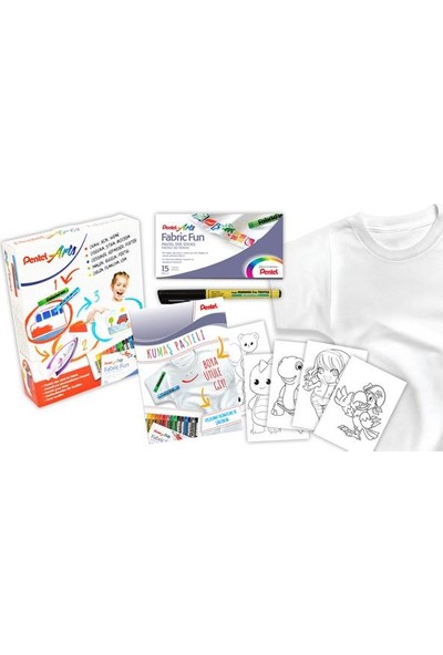 Pentel Arts Fabric Fun Tekstil Pasteli Tişört Kumaş Boyama Seti Pentel Arts Fabric Fun Tekstil Pasteli Tişört Kumaş Boyama Seti
