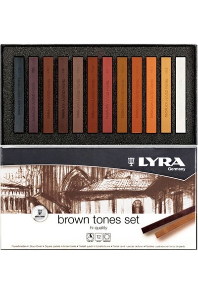 Lyra Polycrayons Soft - Toz Pastel Boya 12 Renk Kahverengi Tonlar Lyra Polycrayons Soft - Toz Pastel Boya 12 Renk Kahverengi Tonlar