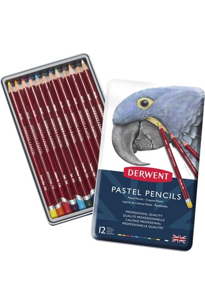 Derwent Pastel Pencil 12'li Teneke Kutu Pastel Kalem Seti Derwent Pastel Pencil 12'li Teneke Kutu Pastel Kalem Seti