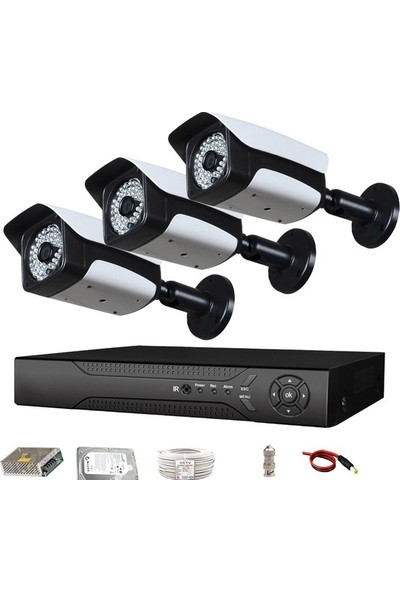 Proahd 5 MP Lens 1080P HD Güvenlik Kamerası Seti 3'lü