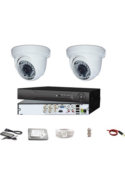 Proahd 3 MP Lens Dome Paket Güvenlik Kamerası Seti 2'li