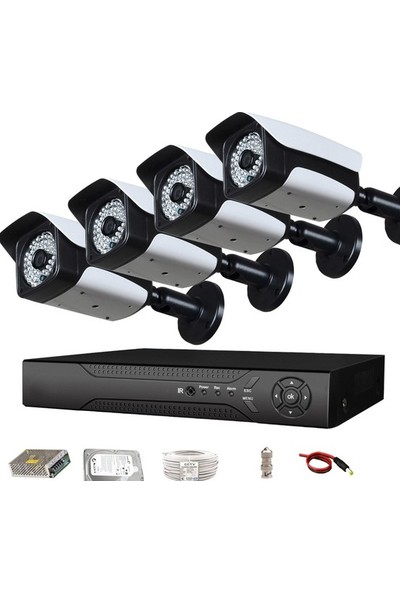 Proahd 5 MP Lens 1080P HD Güvenlik Kamerası Seti 4'lü Proahd 5 MP Lens 1080P HD Güvenlik Kamerası Seti 4'lü