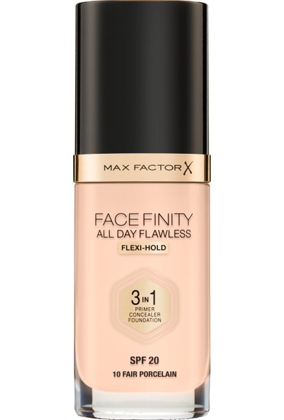 Max Factor Facefınıty All Day Flawless Flexı-Hold 3 In 1 Kalıcı Fondöten 10 Faır Porcelaın Max Factor Facefınıty All Day Flawless Flexı-Hold 3 In 1 Kalıcı Fondöten 10 Faır Porcelaın