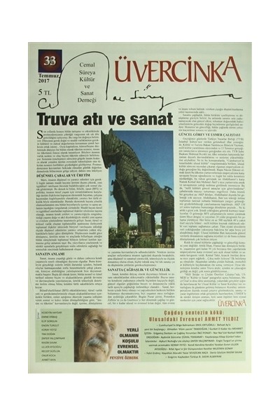 Üvercinka Dergisi Sayı : 33 Temmuz 2017