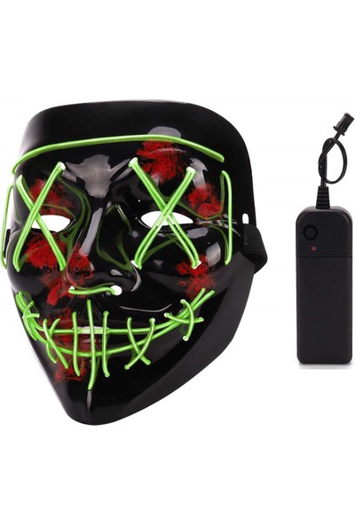 Sevfe LED Işıklı Yanıp Sönen Renkli Maske