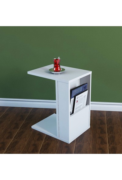 Cantek Serçe Yan Sehpa Beyaz