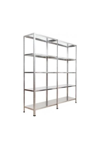 Rafburada 5 Katlı Duble Galvaniz Çelik Raf