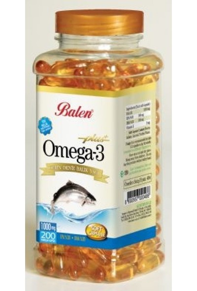 Balen Omega-3 (Balık Yağı) Içeren 200 Yumuşak Kapsül Balen Omega-3 (Balık Yağı) Içeren 200 Yumuşak Kapsül