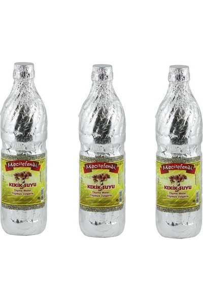 Mecitefendi 3 Adet Mecitefendi Kekik Suyu 3 x 1 lt Jelatinli Plastik Şişe Mecitefendi 3 Adet Mecitefendi Kekik Suyu 3 x 1 lt Jelatinli Plastik Şişe