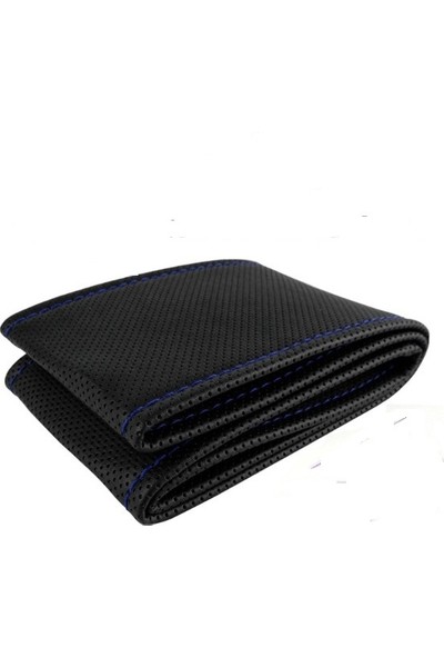 Vip Oto Dikmeli Direksiyon Kılıfı Noktalı Mavi Dikişli