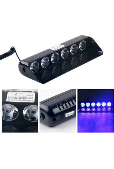 Space Cam İçi Çakar Lamba Uzaktan Kumandalı 27 Led 27W 12V Kırmızı-Beyaz-Mavi / LAPA521