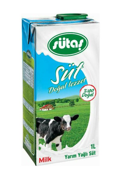 Sütaş Süt Yarım Yağlı Uht 1 lt