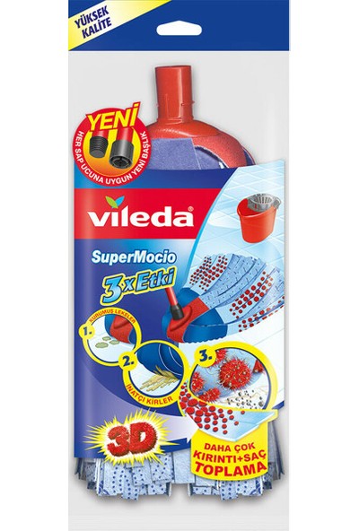 Vileda Paspas SuperMocio 3xEtki Yedek Vileda Paspas SuperMocio 3xEtki Yedek