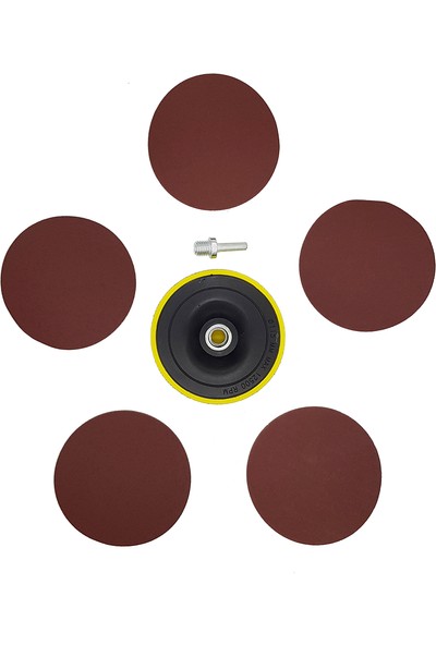 Titi Leap Cırtlı Disk Zımpara Altı Seti Matkaba Takılır Aparatlı 7'li Titi Leap Cırtlı Disk Zımpara Altı Seti Matkaba Takılır Aparatlı 7'li