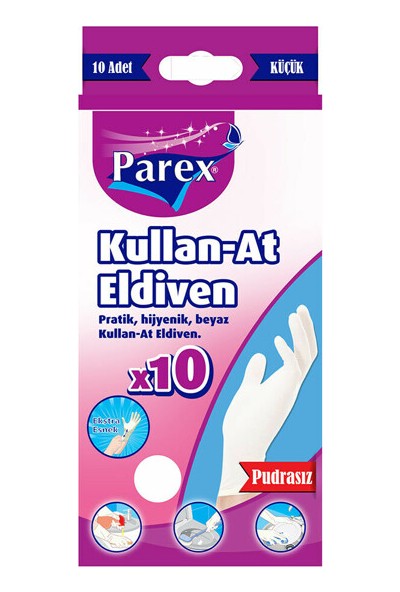 Parex Kullan-At Eldiven 10 'lu - Küçük Parex Kullan-At Eldiven 10 'lu - Küçük