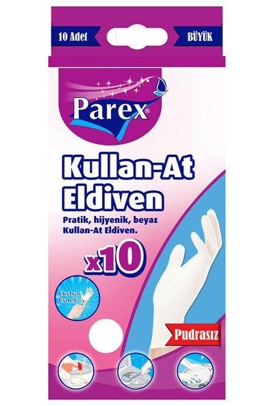 Parex Kullan-At Eldiven 10 'lu - Büyük Parex Kullan-At Eldiven 10 'lu - Büyük