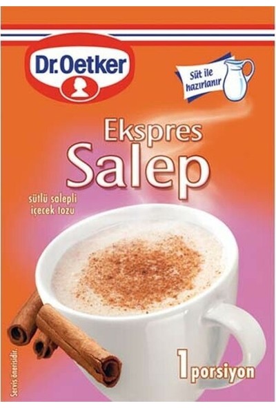 Dr. Oetker Ekspres Salep Sütlü Salepli İçecek Tozu 20 gr Dr. Oetker Ekspres Salep Sütlü Salepli İçecek Tozu 20 gr