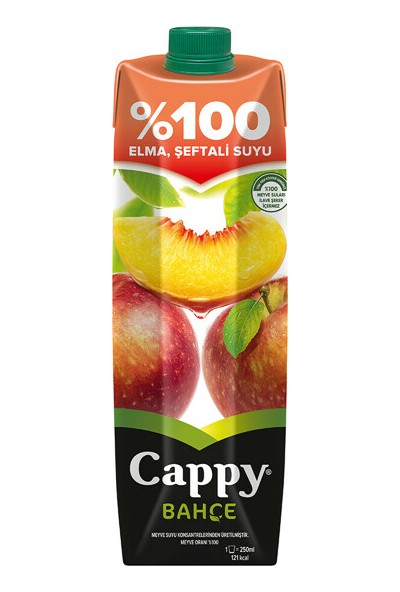 Cappy 100 Elma - Şeftali Aromalı Meyve Suyu 1 Lt Cappy 100 Elma - Şeftali Aromalı Meyve Suyu 1 Lt