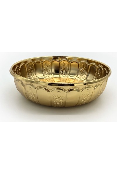 Kashni Otantik Osmanlı Motifli Hamam Tası - Altın Sarısı