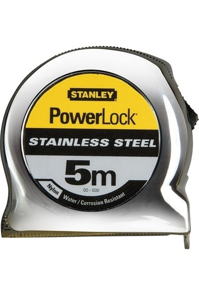 Stanley Powerlock Stainless Steel 5 m x 19 mm Şerit Metre Stanley Powerlock Stainless Steel 5 m x 19 mm Şerit Metre