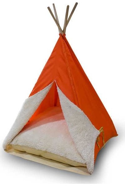 Bedspet Kedi Çadırı Turuncu Büyük Boy