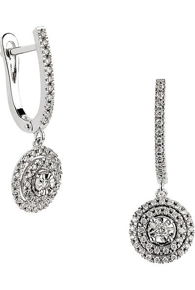 Clavis Jewelry Fantezi Pırlanta Küpe 14 Ayar