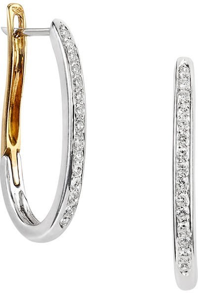 Clavis Jewelry Oval Halka Pırlanta Küpe 18 Ayar Clavis Jewelry Oval Halka Pırlanta Küpe 18 Ayar