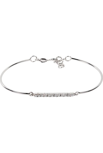 Clavis Jewelry Sıra Pırlantataşlı Bileklik 14 Ayar