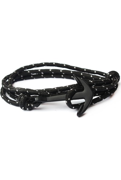 Chavin Siyah Ipli Çapa Erkek Bayan Çelik Bileklik EC94 Chavin Siyah Ipli Çapa Erkek Bayan Çelik Bileklik EC94