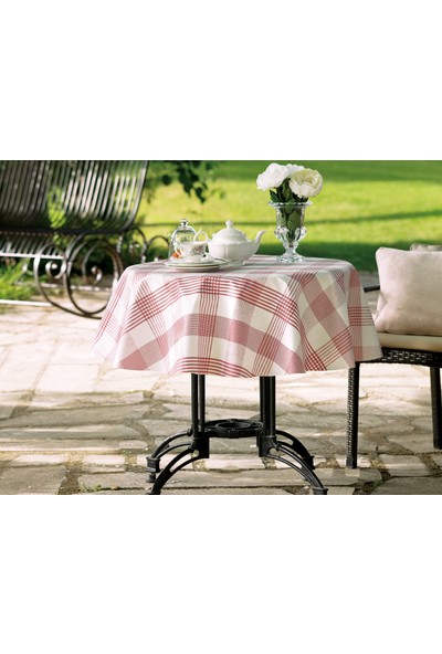 Madame Coco Majori Silinebilir Masa Örtüsü - Kırmızı - 140 cm