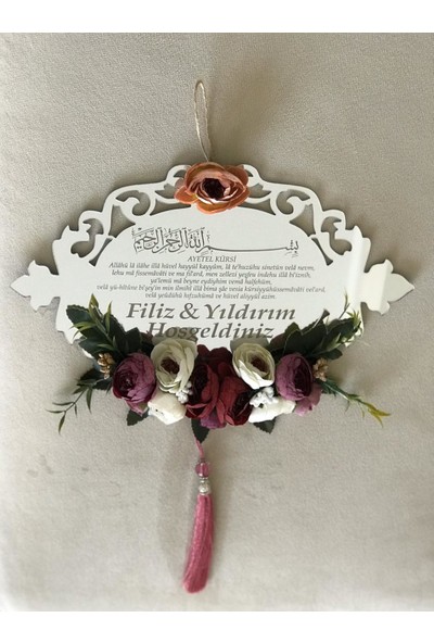 Imdedo Kişiye Özel Dualı Aynalı Pleksi Kapı Süsü