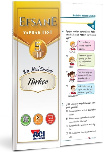 Açı 5. Sınıf Türkçe Çek Kopart Yaprak Test Açı 5. Sınıf Türkçe Çek Kopart Yaprak Test