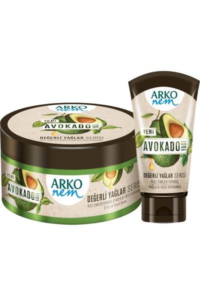 Arko Nem Değerli Yağlar Avokado Yağlı Nemlendirici Krem 250 ml & 60 ml Arko Nem Değerli Yağlar Avokado Yağlı Nemlendirici Krem 250 ml & 60 ml