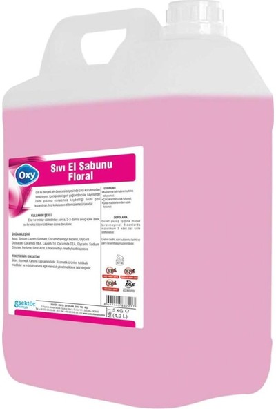Oxy Sıvı El Sabunu 5Kg Oxy Sıvı El Sabunu 5Kg