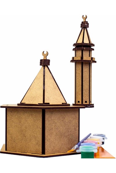 Emin İş Eğitim Boyama Ahşap Cami Seti Emin İş Eğitim Boyama Ahşap Cami Seti