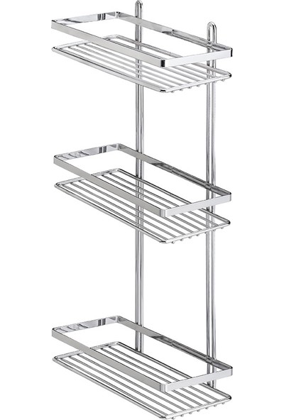 Tekno-tel 3 KATLI LAMALI BANYO RAFI KROM EF065 Tekno-tel 3 KATLI LAMALI BANYO RAFI KROM EF065