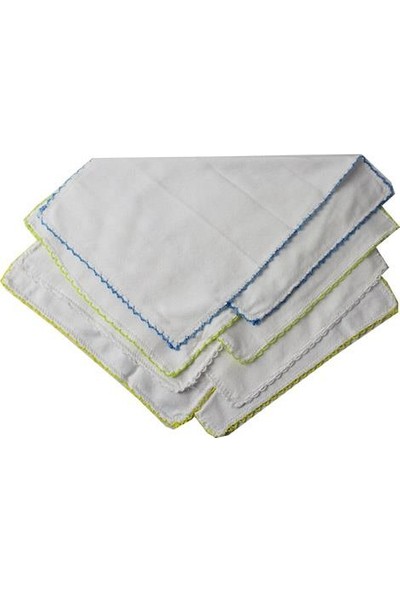 Alya Bebek 6 Adet Pamuklu Iğne Oyalı Altılı Mendil Seti Alya Bebek 6 Adet Pamuklu Iğne Oyalı Altılı Mendil Seti