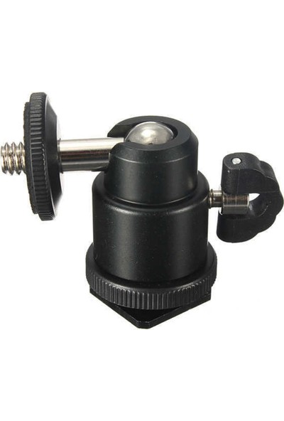Soundizayn Tripod Monopod ve Hot Shoe Için 360° Mini Top Kafa 1/4 Soundizayn Tripod Monopod ve Hot Shoe Için 360° Mini Top Kafa 1/4