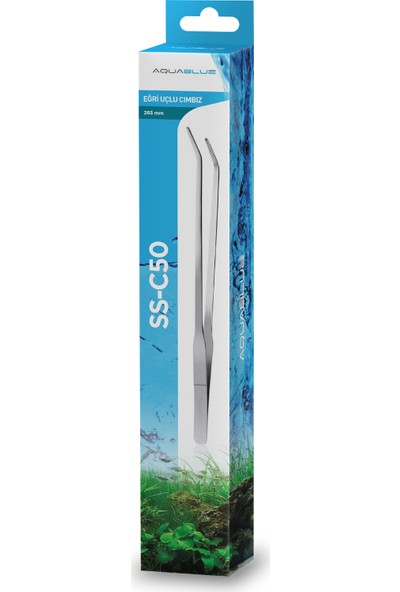Aqua Blue Bitkili Akvaryum Cımbızı Eğri Uçlu 265 mm Çelik Cımbız Aqua Blue Bitkili Akvaryum Cımbızı Eğri Uçlu 265 mm Çelik Cımbız