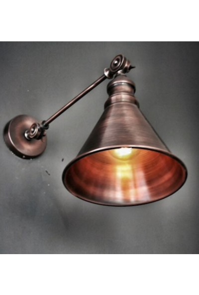 Riolight Retro Mafsallı Bakır Eskitme Aplik Çap 19 cm Riolight Retro Mafsallı Bakır Eskitme Aplik Çap 19 cm
