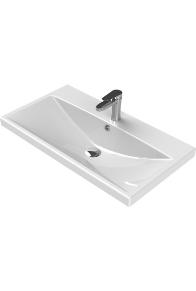 Turkuaz Seramik Elite Etajerli Lavabo 80 x 45 cm Turkuaz Seramik Elite Etajerli Lavabo 80 x 45 cm