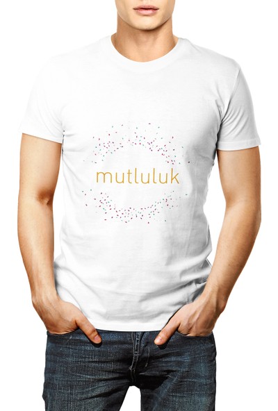 Sihirli Semboller Mutluluk Sembollü T-Shirt Sihirli Semboller Mutluluk Sembollü T-Shirt