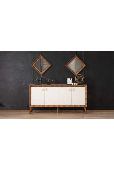 Cadde Yıldız Bolivya Ceviz Ekru Konsol Cadde Yıldız Bolivya Ceviz Ekru Konsol