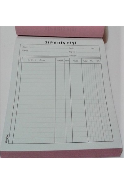 Özkan Sipariş Fişi No:3 Otokopili 2 Nüsha 6 lı Paket Özkan Sipariş Fişi No:3 Otokopili 2 Nüsha 6 lı Paket