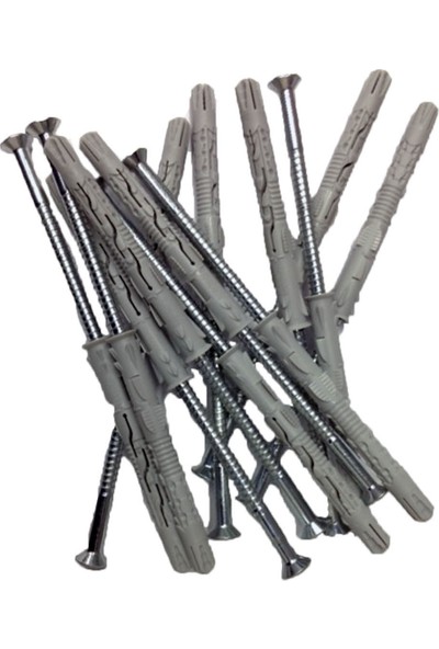 Dübelci̇ Plastik Dübel Ağır Yük Vidalı Çift Açılımlı Yanmaz Sertifikalı Index 10 x 100 mm 15'li Dübelci̇ Plastik Dübel Ağır Yük Vidalı Çift Açılımlı Yanmaz Sertifikalı Index 10 x 100 mm 15'li