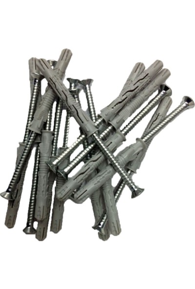 Dübelci̇ Plastik Dübel Ağır Yük Vidalı Çift Açılımlı Yanmaz Sertifikalı Index 10 x 80 mm 15'li Dübelci̇ Plastik Dübel Ağır Yük Vidalı Çift Açılımlı Yanmaz Sertifikalı Index 10 x 80 mm 15'li